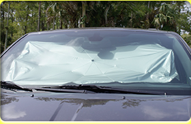 Brella Shield™ - Windshield Sunshade Pops Open Like An Umbrella To Keep ...